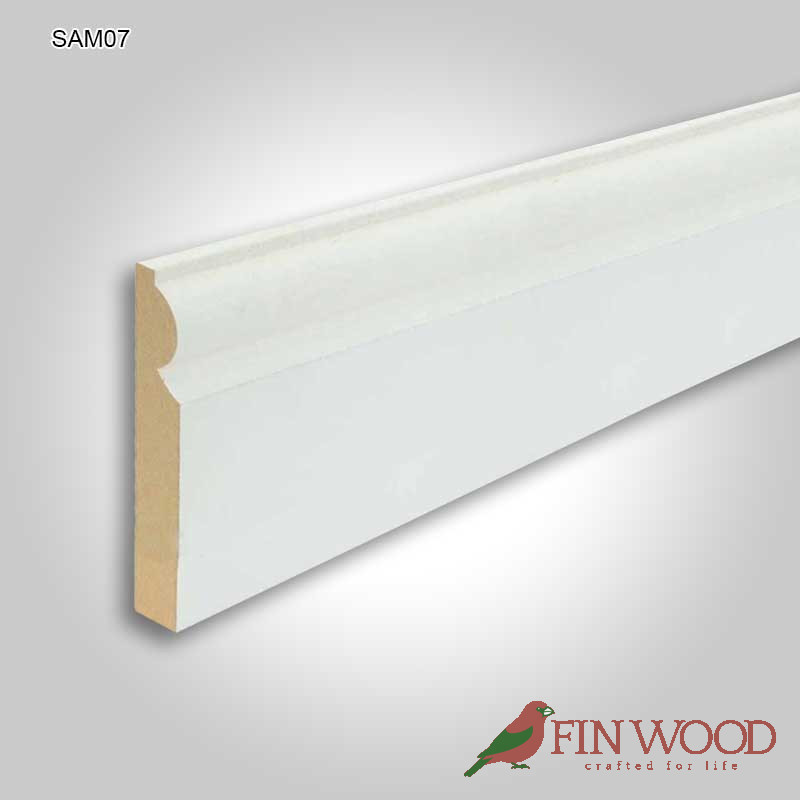 MDF Torus skirting white primed 144mm #CraftedForLife